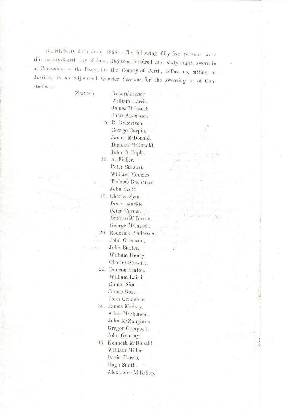 Alexander "Dundonnachie" Robertson - Historic Dunkeld